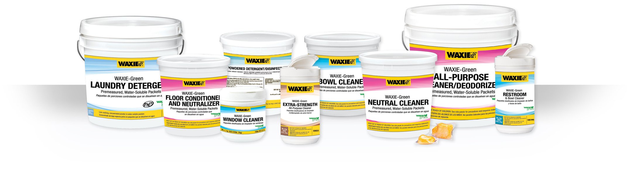 WAXIE Powdered Detergent/Disinfectant Premeasured Packets | WAXIE ...